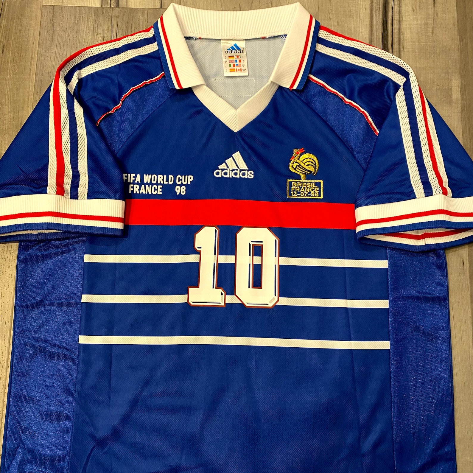 Zidane France 98 World Cup Jersey Mens Retro. Medium. 1998 | Etsy