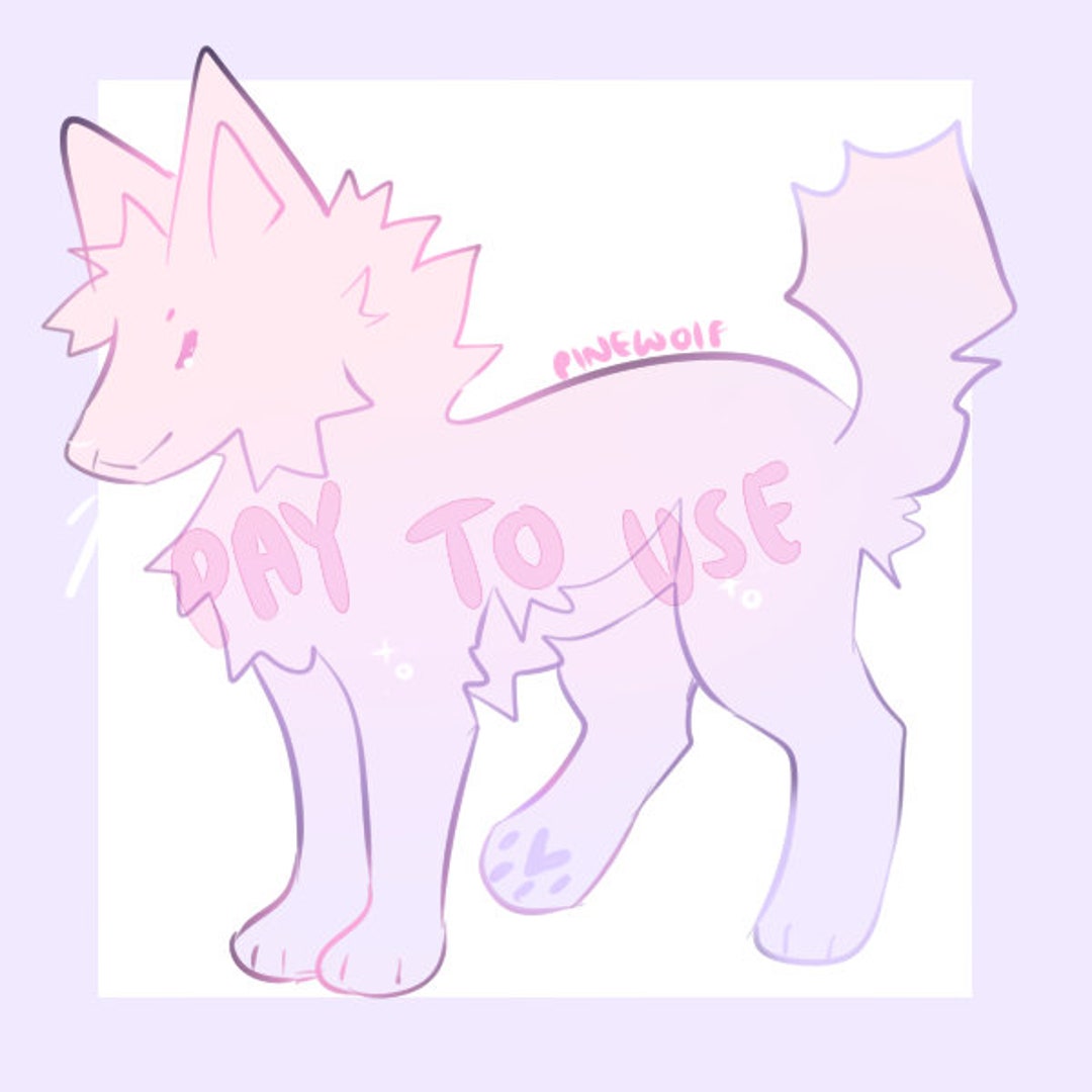 Small Feral Canine Furry Base / Lineart - Etsy