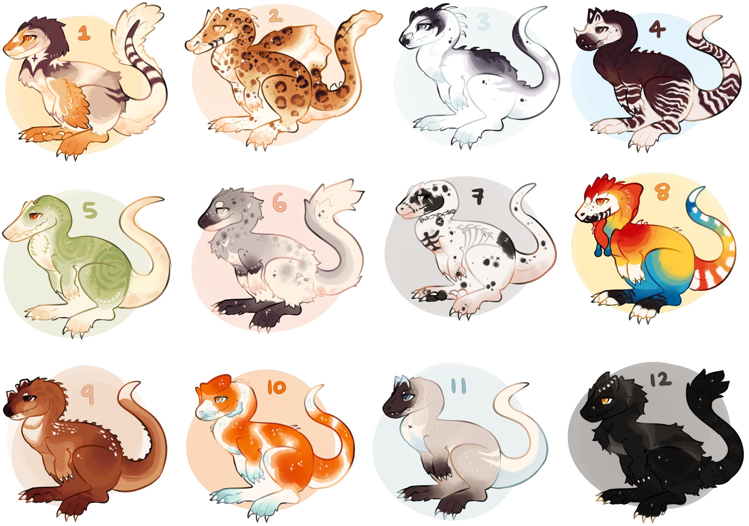 Mini Dinosaurs Sheet - Base / Lineart - Etsy