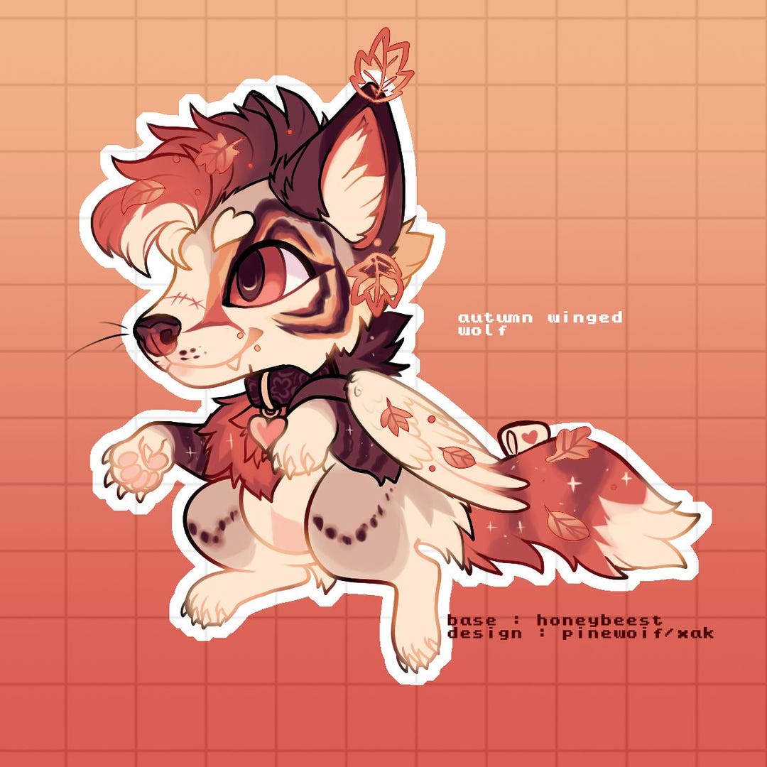 Character Fursona Adopts Furry Autumn Wolf - Etsy