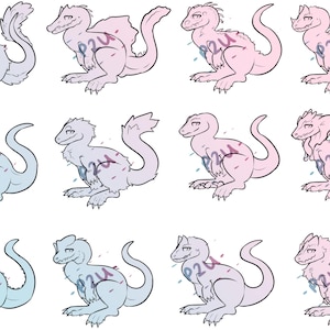 Mini Dinosaurs Sheet - Base / Lineart - Etsy