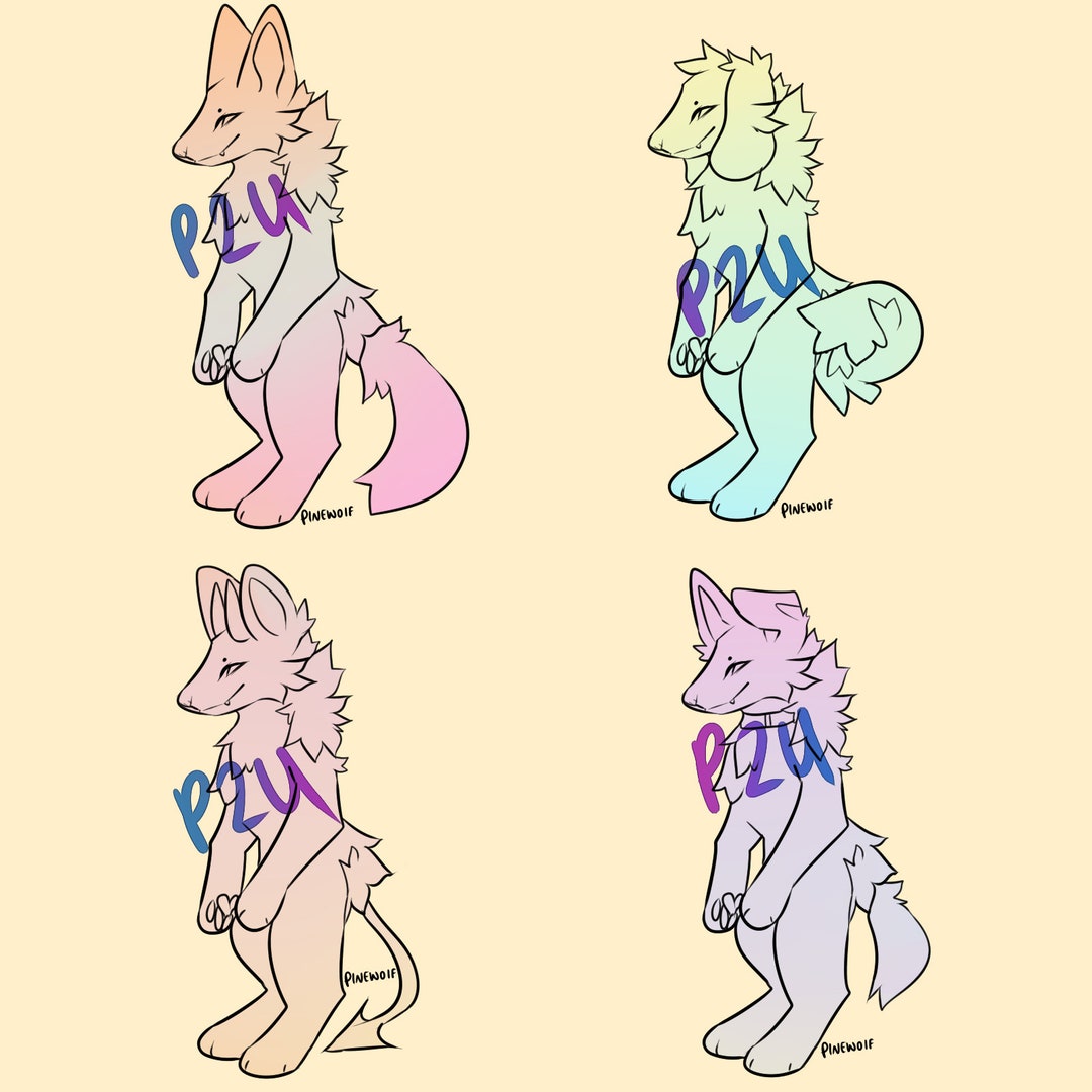 Anthro Wolf Canine Furry Base / Lineart - Etsy