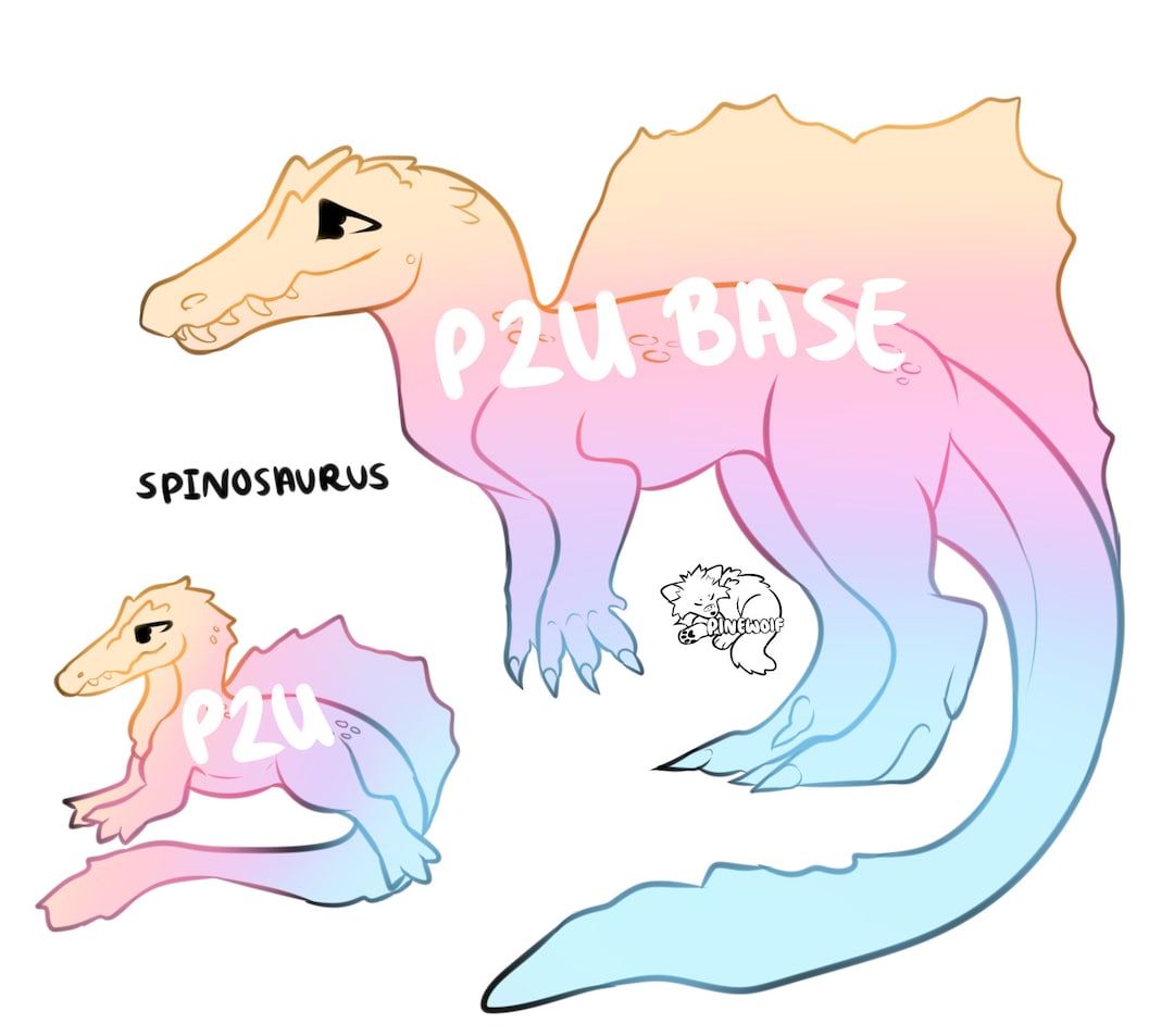 Spinosaurus Dinosaur - Base / Lineart - Etsy