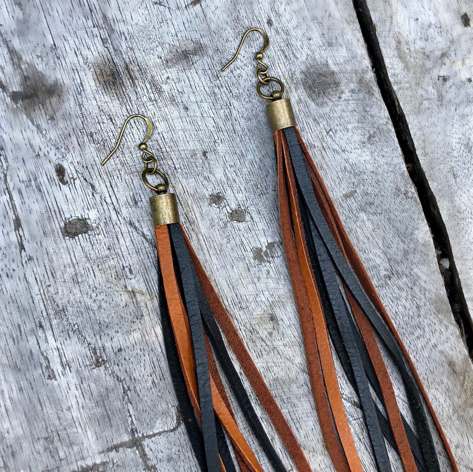 Earring Leather Jewelry Black Statement Earrings Earrings - Etsy