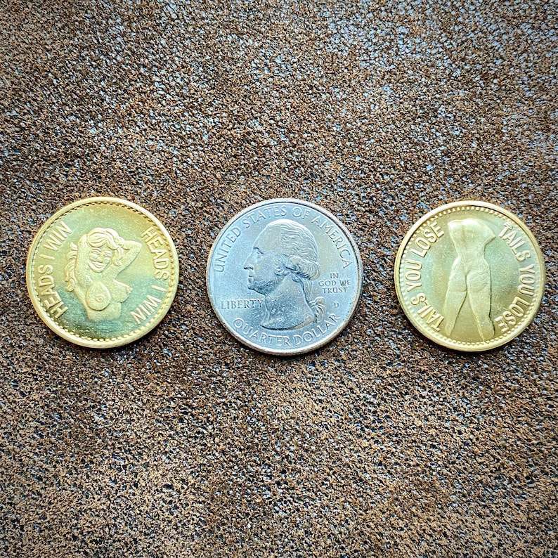 NSFW, Heads I Win, Tails You Lose, Vintage 1980s Flipping Coin, Nude ...