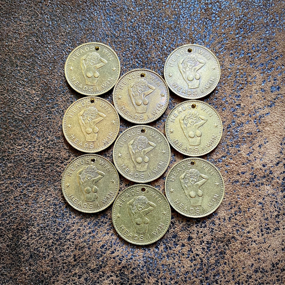 Heads I Win Tails You Lose Vintage Flipping Coin Adult Nude | Etsy