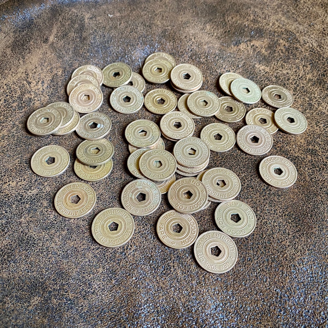 NYC Subway Token, 5 Boroughs Vintage Transit Token, Pentagon Center Cut ...