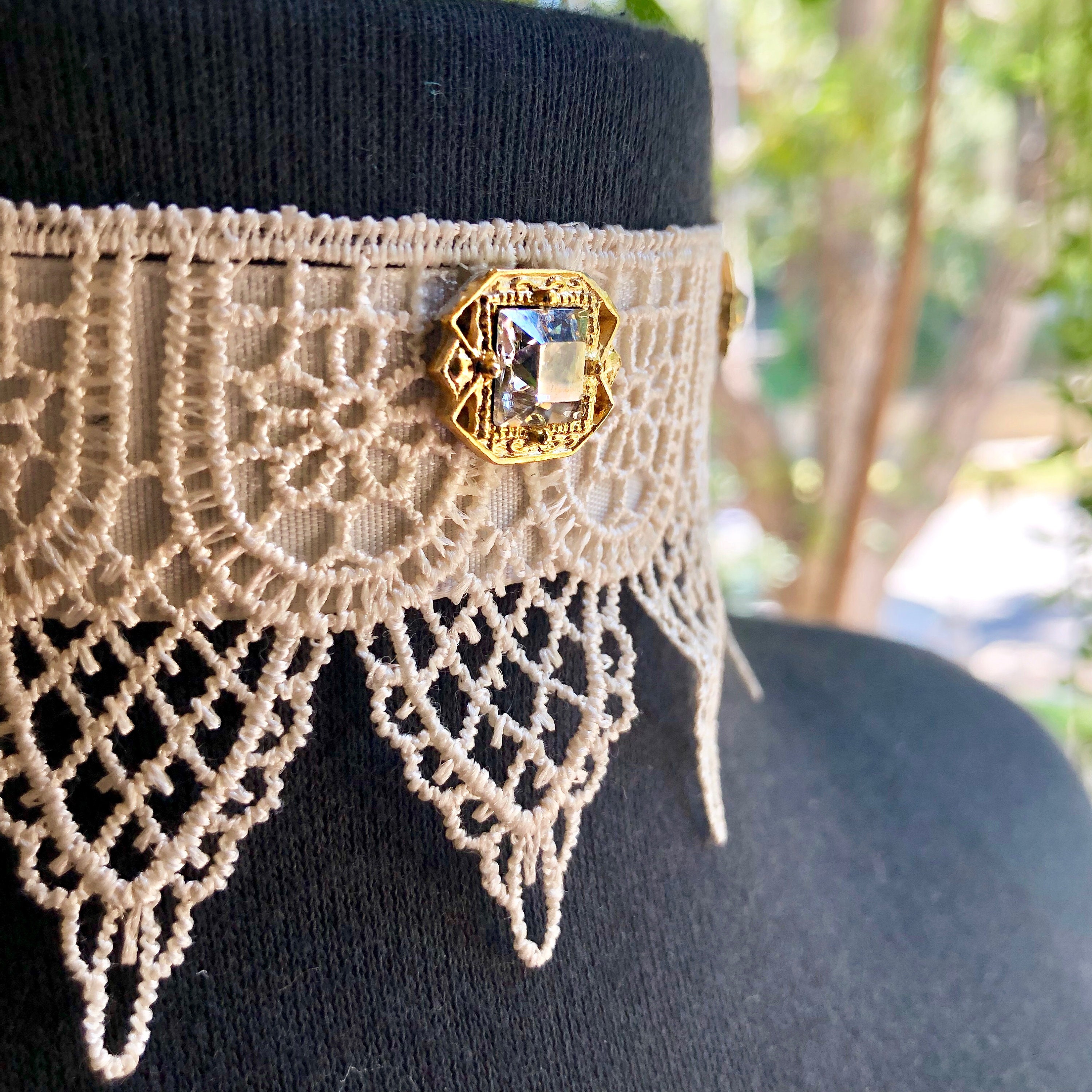 Baroque Victorian Edwardian Steampunk Lace Choker Square | Etsy