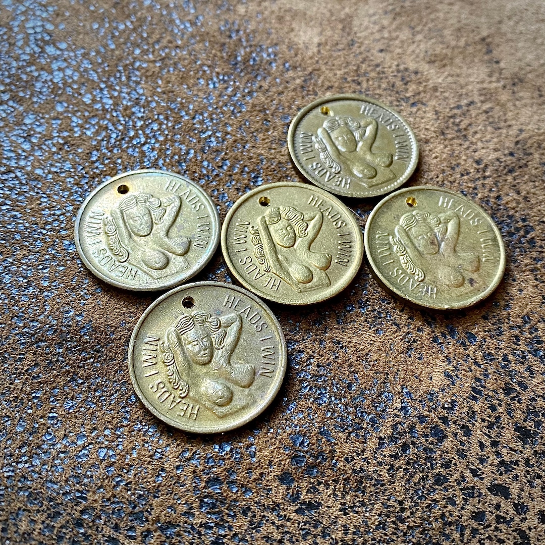 1960s - 1970s Vintage Erotic Coin, Heads I Win, Tails You Lose, Adult ...