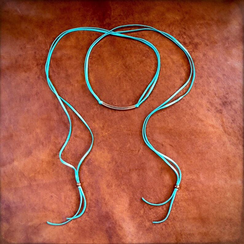 Choker Turquoise, Wrap Bracelet Turquoise, Long Necklace Turquoise ...