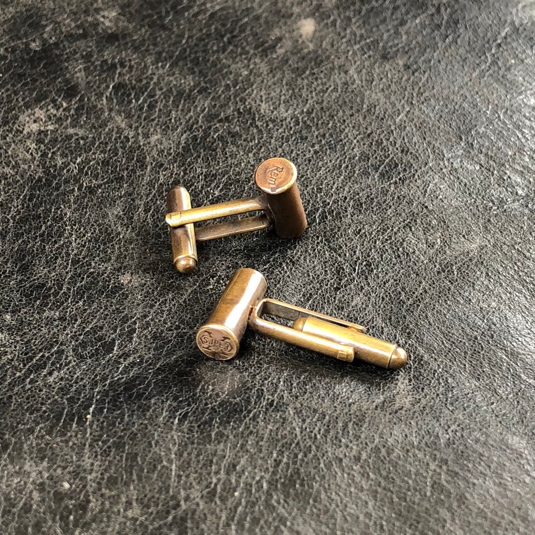 Bullet Cufflinks, 22 Caliber, Bullet Cuff Links, Brass Cufflink, Cowboy ...