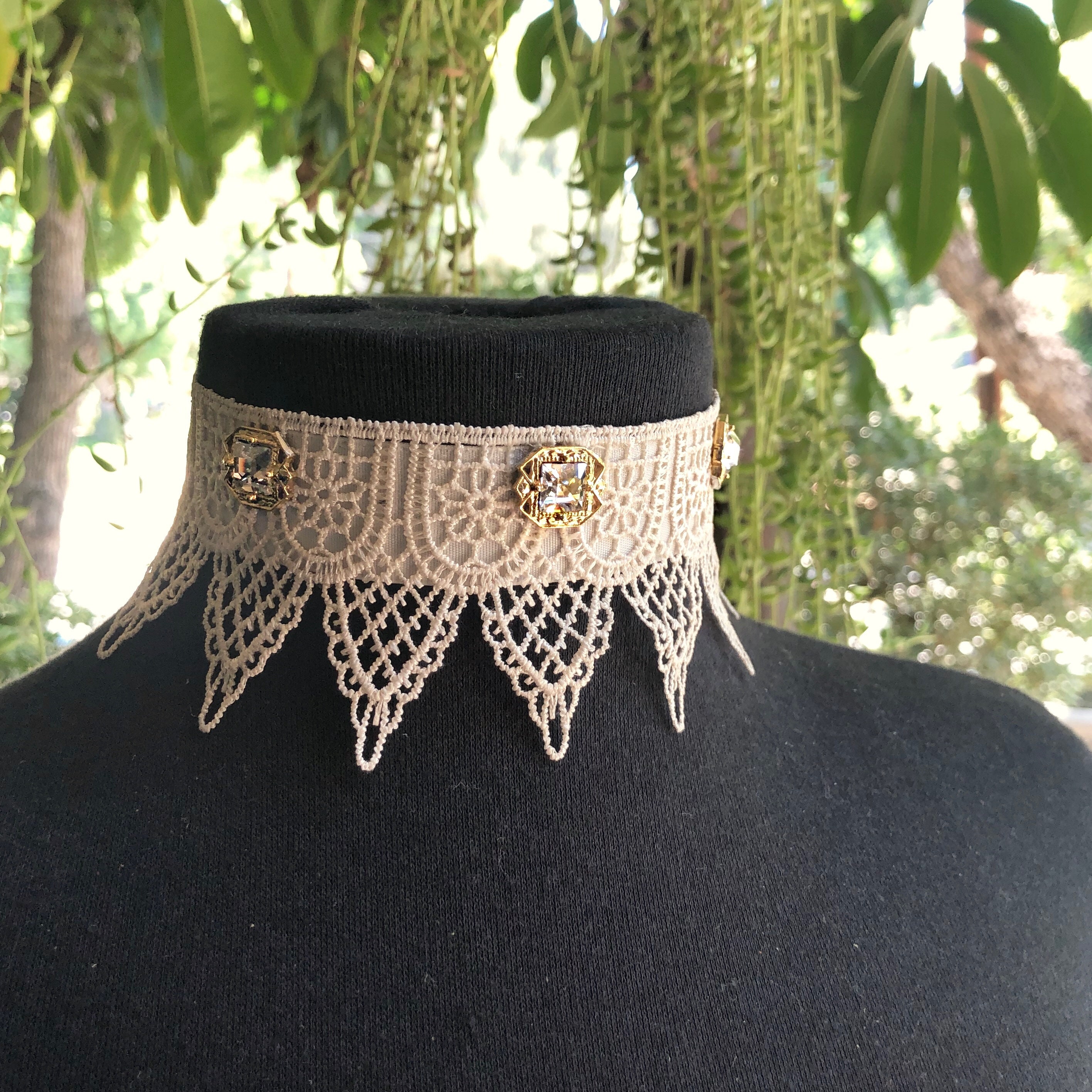 Baroque Victorian Edwardian Steampunk Lace Choker Square | Etsy