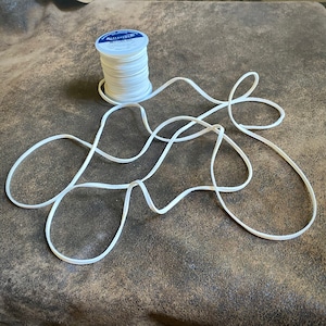 White Soft Deerskin Leather Lace, 1/8" (3mm) Bright White Leather Cord ...