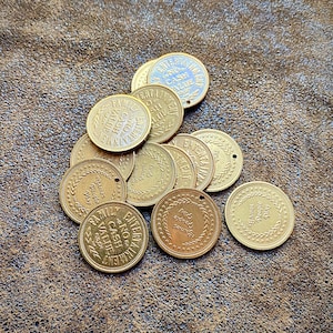 Vintage Amusement Park Tokens, 50 Assorted Arcade Tokens, Video Game ...