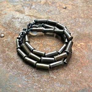 Bullet Bracelet, Recycled Bullet, Mens Bracelet Black, Gun Slinger ...