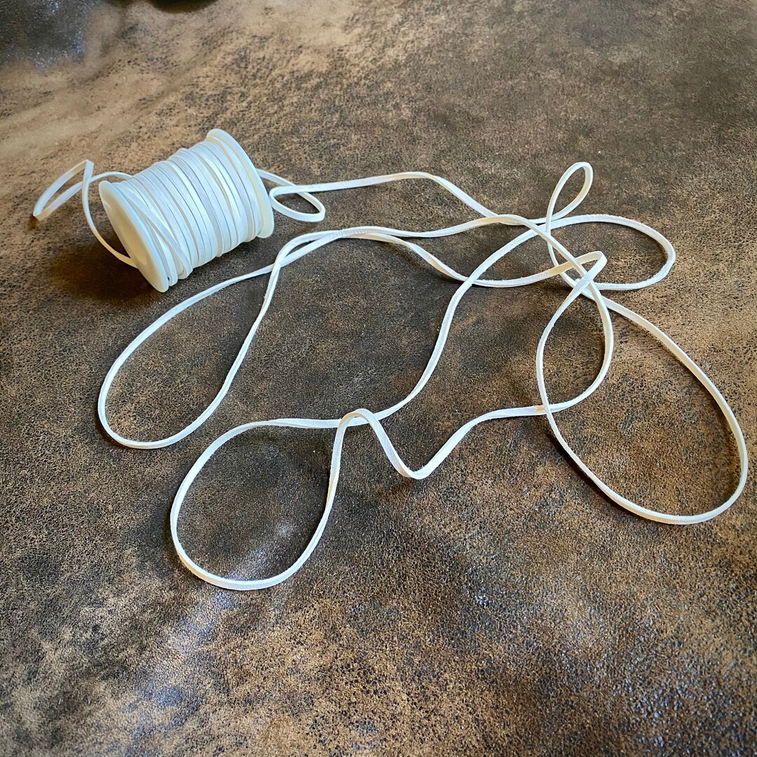 White Soft Deerskin Leather Lace, 1/8" (3mm) Bright White Leather Cord ...