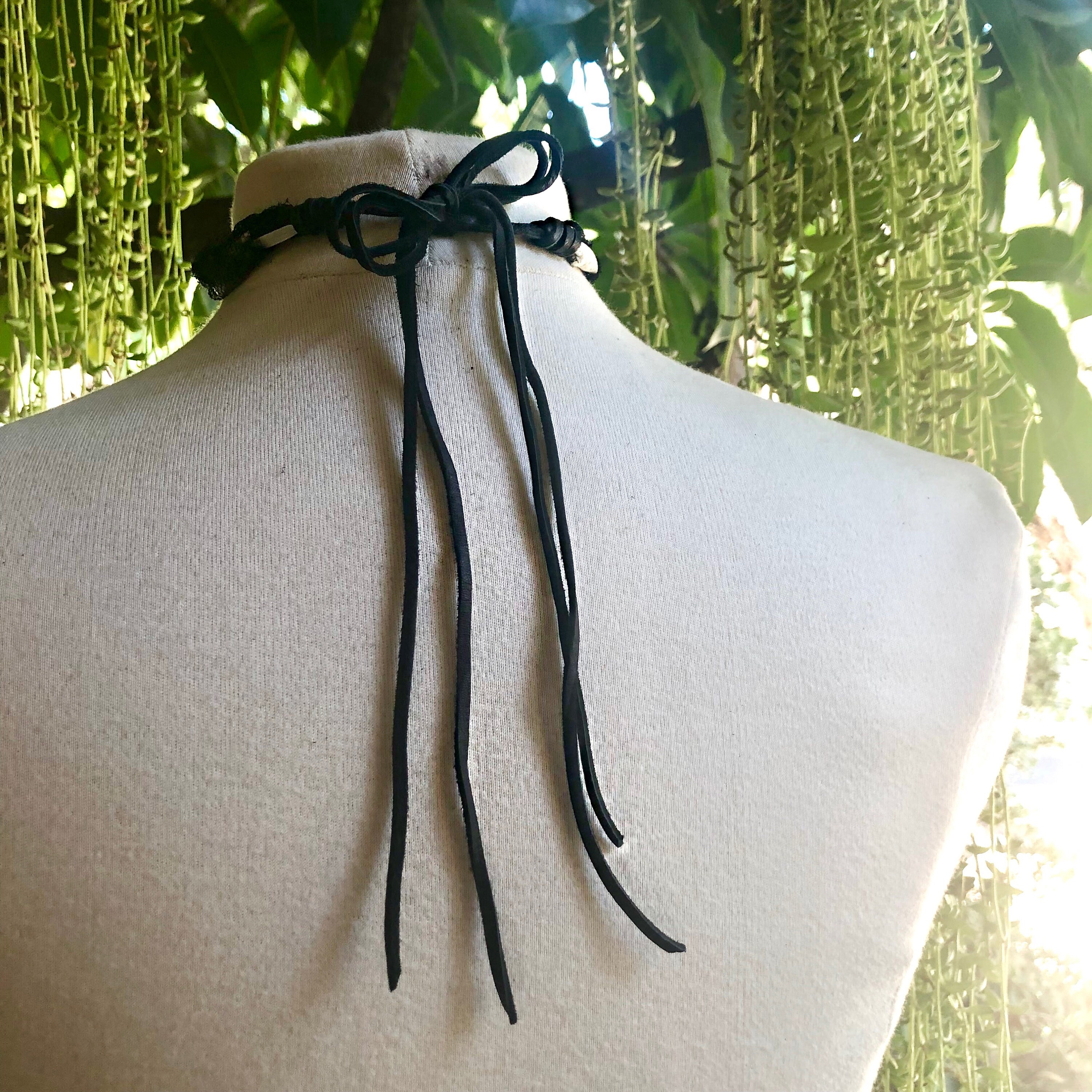 Black and Ivory Braided Ribbon Gothic Choker Costume | Etsy