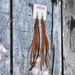 Rust Earrings, Brown Leather Earrings, Leather Earring Boho, Long ...