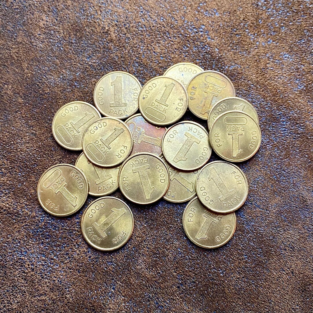 Cigarette Tokens, Vintage Brass Coins for Tobacco Vending Machines ...