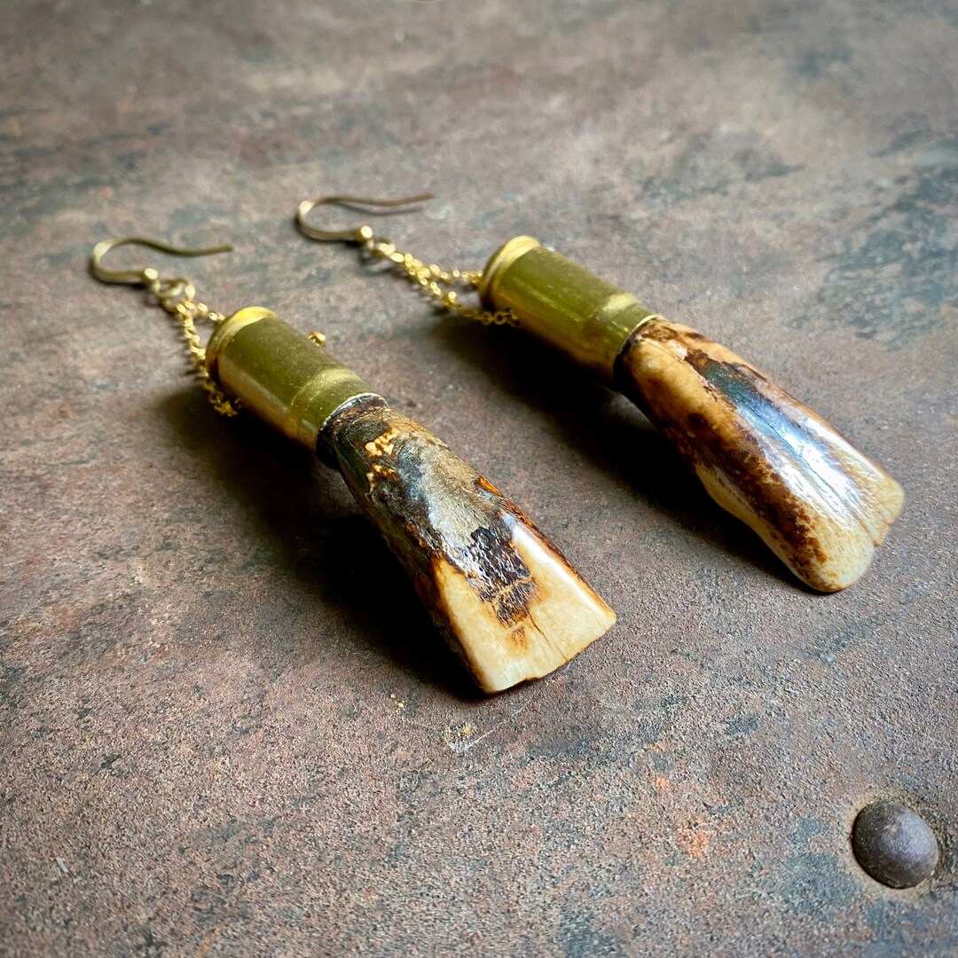 Water Buffalo Tooth Earring, Animal Tooth Jewelry, Buffalo Earring ...