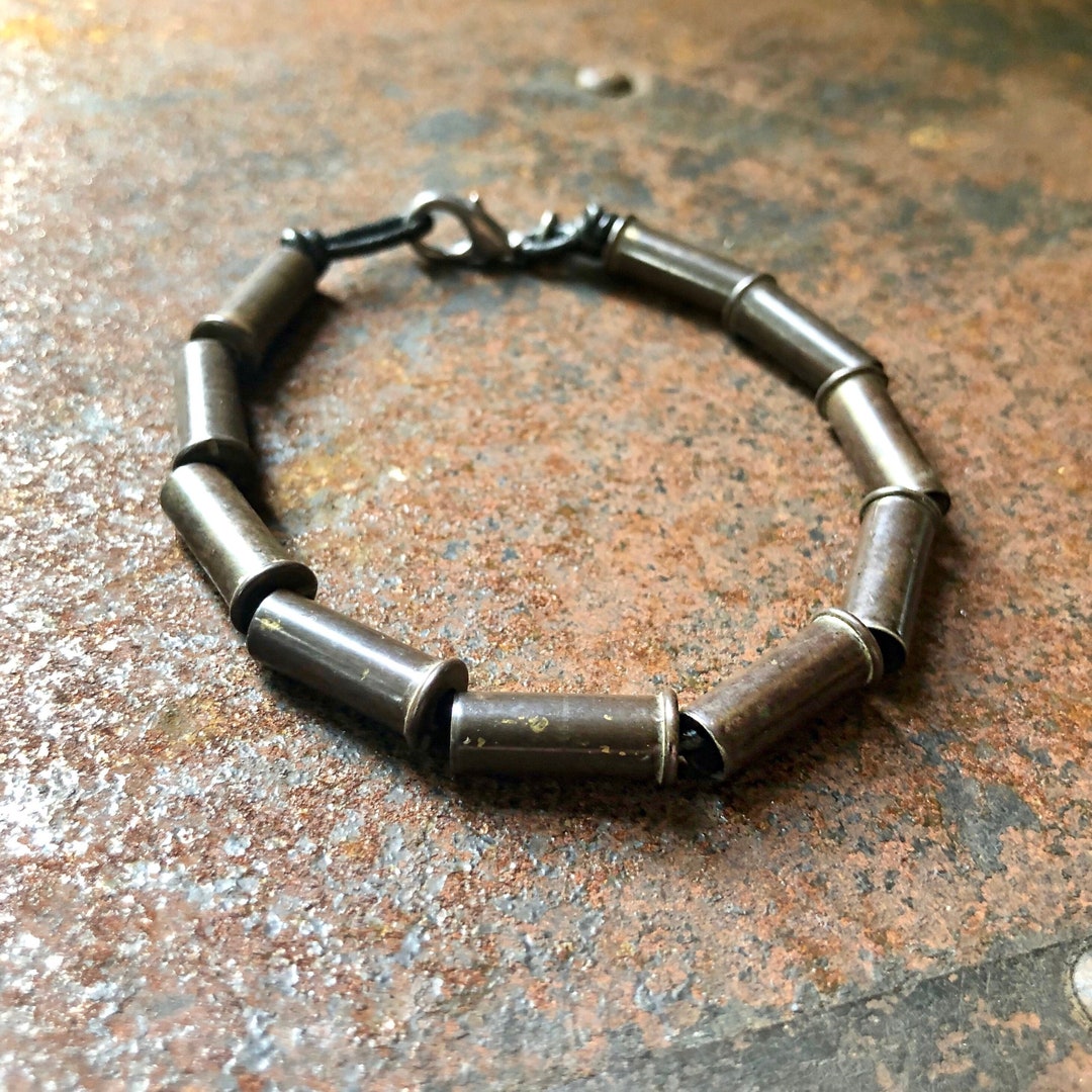 Bullet Bracelet, Recycled Bullet, Mens Bracelet Black, Gun Slinger ...