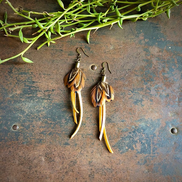 Real Feather Earrings - Etsy