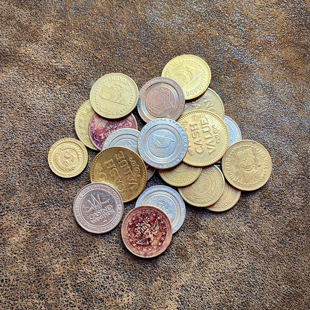Vintage Amusement Park Tokens, 50 Assorted Arcade Tokens, Video Game ...