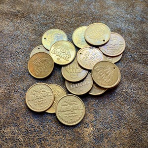 Vintage Amusement Park Tokens, 50 Assorted Arcade Tokens, Video Game ...