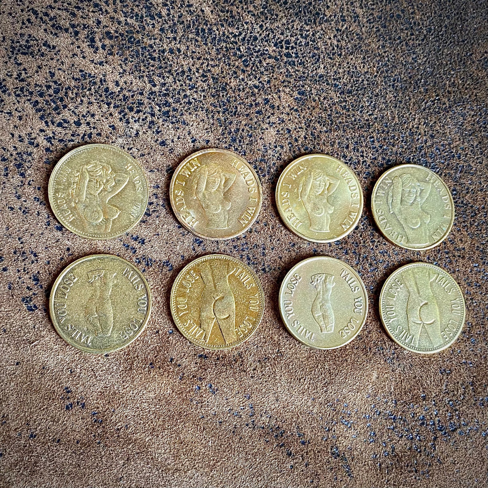 Heads I Win Tails You Lose Vintage Flipping Coin Nude - Etsy