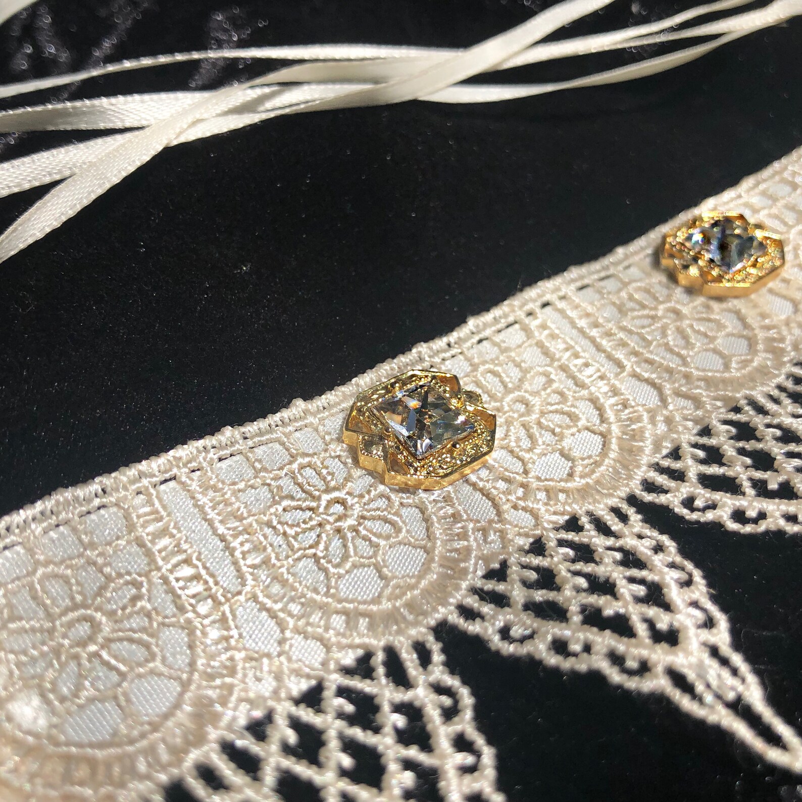 Baroque Victorian Edwardian Steampunk Lace Choker Square | Etsy