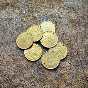 Vintage Amusement Park Tokens, 30 to 50 Assorted Arcade Tokens ...