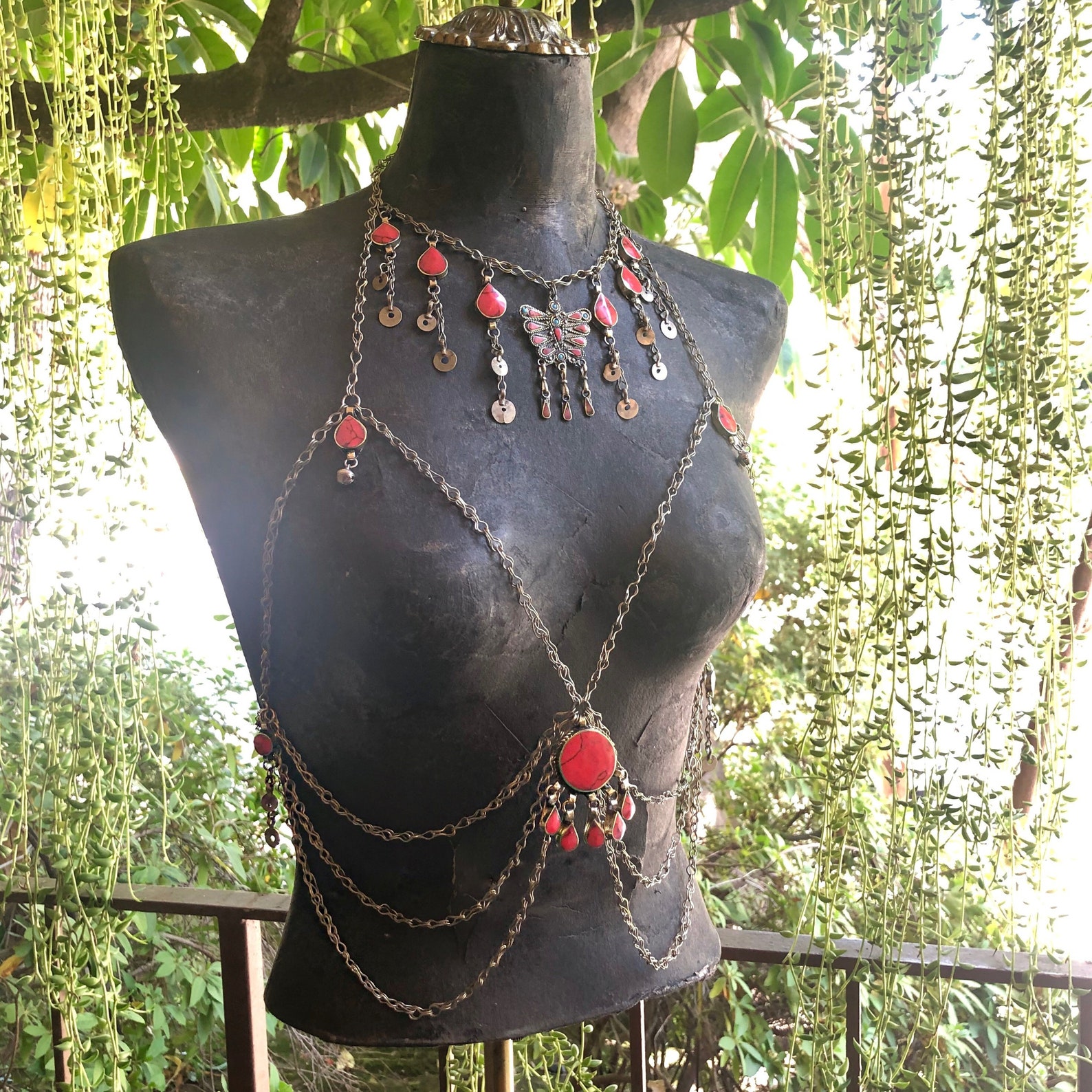 Festival Bra, Boudoir Photography, Chain Harness, Ethnic Jewelry Tribal ...