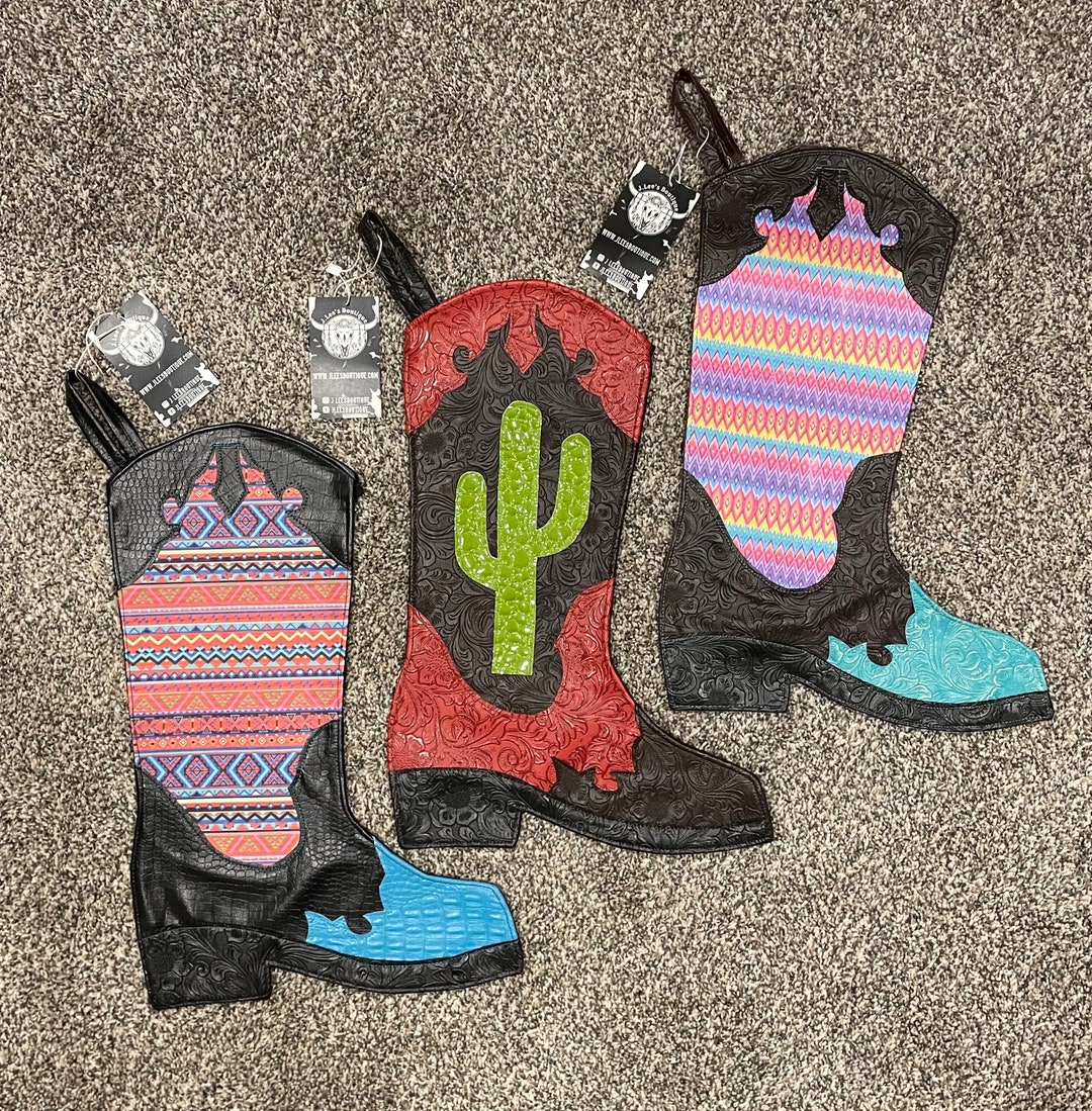 Cowboy Boot Stockings - Etsy