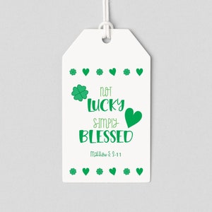 Not Lucky Simply Blessed Card Printable – Christian St. Patrick's Day ...
