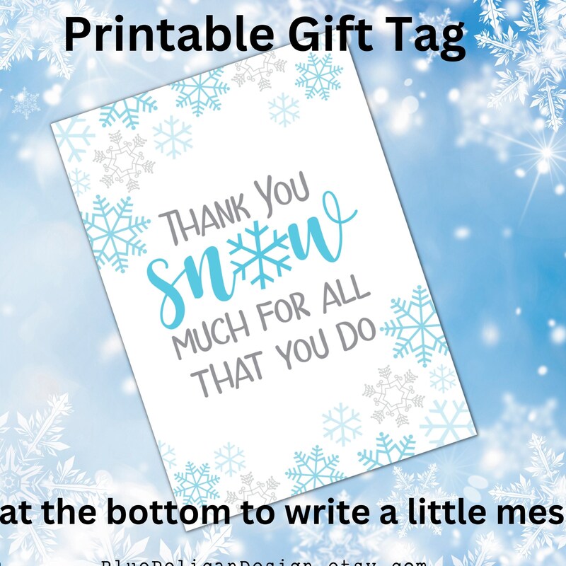 Thank You Snow Much - Etsy