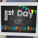 Kindergarten Sign, Instant Download, First Day of School Sign - Etsy