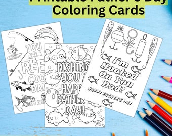 Father's Day Coloring Page or Card Fish - Etsy