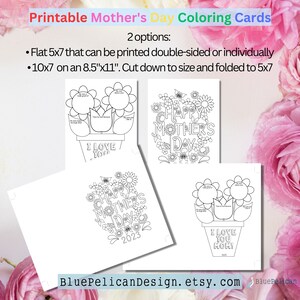 Printable Mothers Day Coloring Cards – Mothers Day Questions – Mother's ...