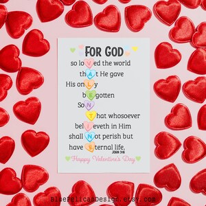 Religious Candy Heart Valentine Cards – john 3:16 – Conversation Heart ...
