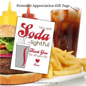 Printable Soda Appreciation Gift Tags – Soda Delightful – Tumbler Gift ...