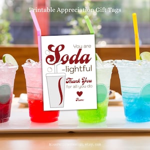 Printable Soda Thank You Gift Tags – Diet Dr Pepper Soda Delightful ...