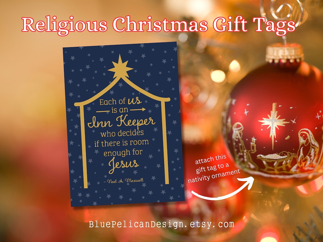 Religious Christmas Gift Tag – Nativity Inn Keeper Christmas Tag – LDS ...
