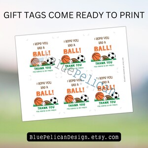 Sports Gift Tag – Themed Birthday Gift Tag – Printable Birthday Treat ...