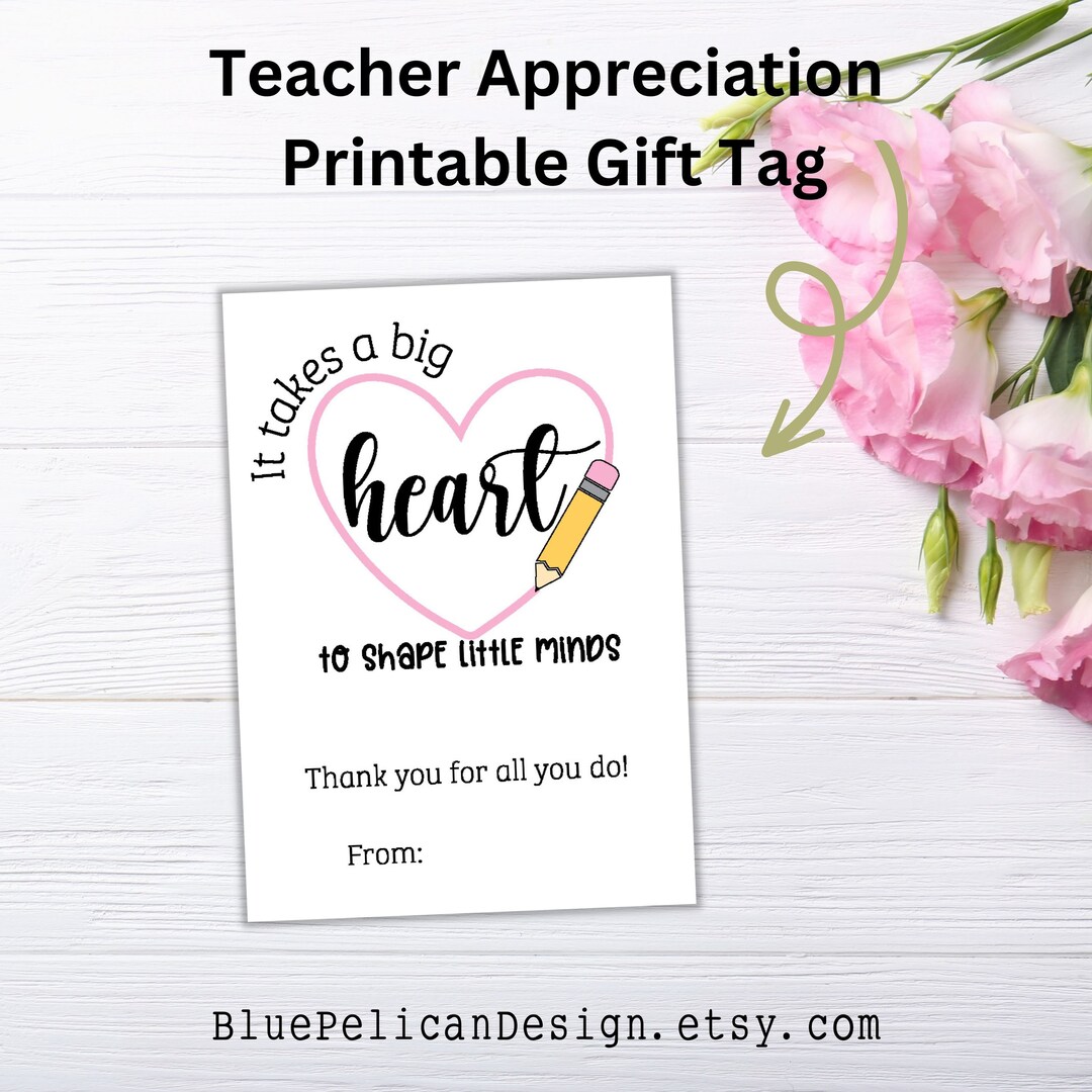 Teacher Appreciation Gift Ideas – Teacher Gift Tags – Printable Tags ...