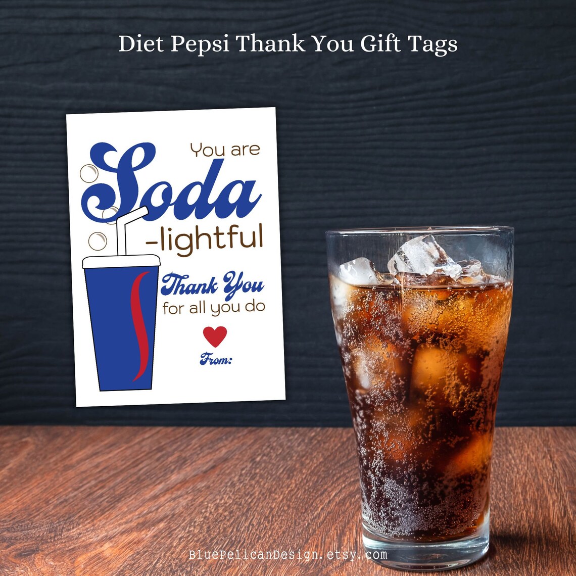 Pepsi Soda-lightful Thank You Gift Tags – Printable Soda Card for ...