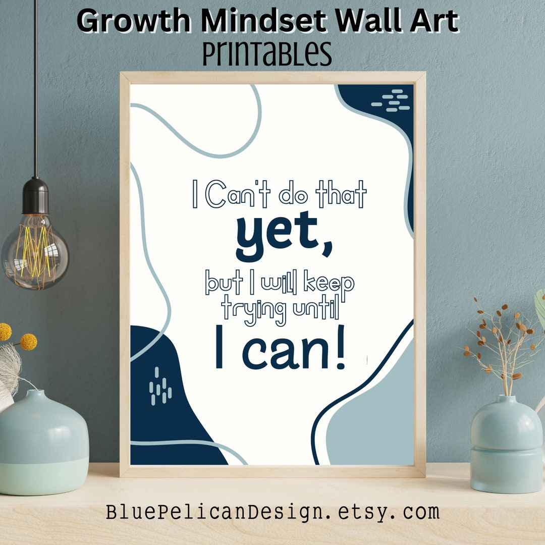 Mind Growth Wall Art – Mental Health Poster – Kids Self Esteem ...