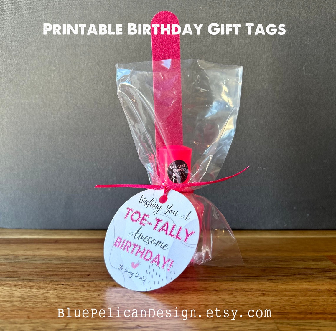 Toe-tally Awesome Birthday Gift Tag Birthday Gift Tag - Etsy