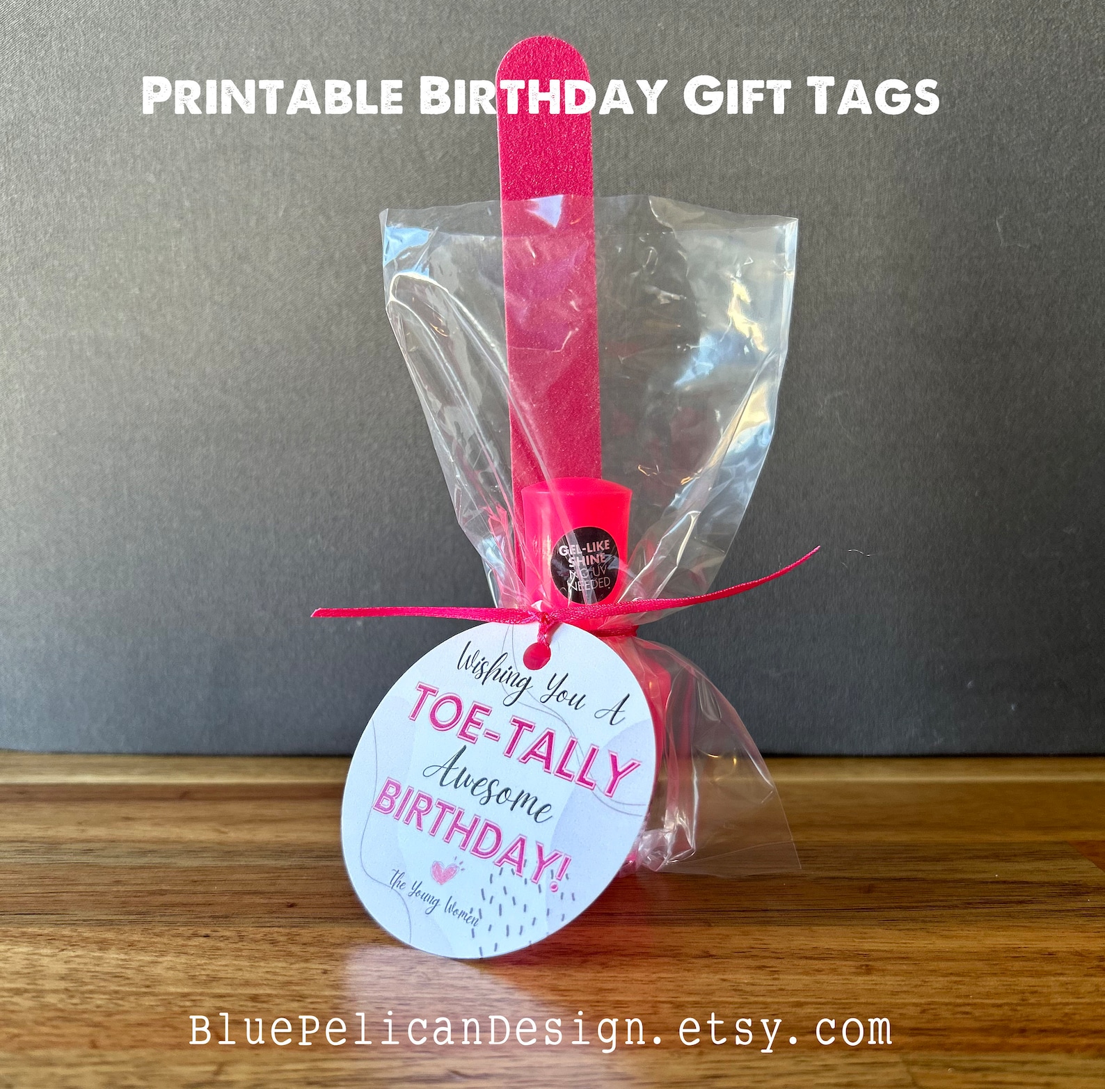 Toe-tally Awesome Birthday Gift Tag Birthday Gift Tag - Etsy