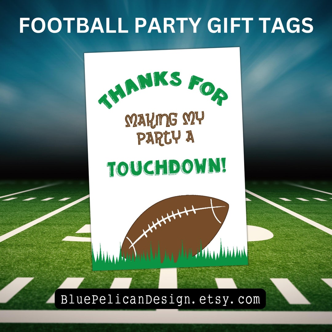 Football Gift Tag – Sports Gift Tag – Themed Birthday Gift Tag ...