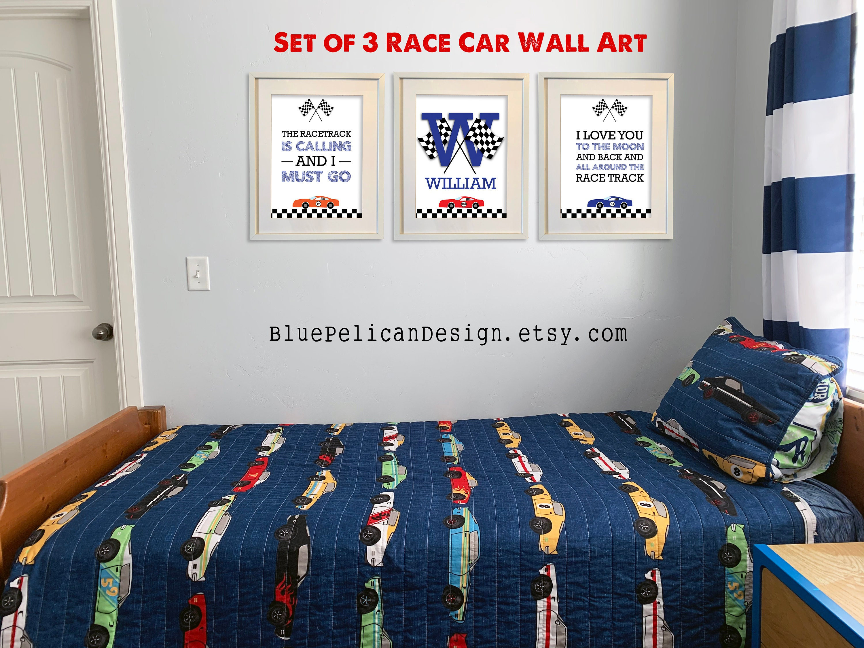 Race Car Wall Art Race Car Boy Room Decor Car Bedroom - Etsy